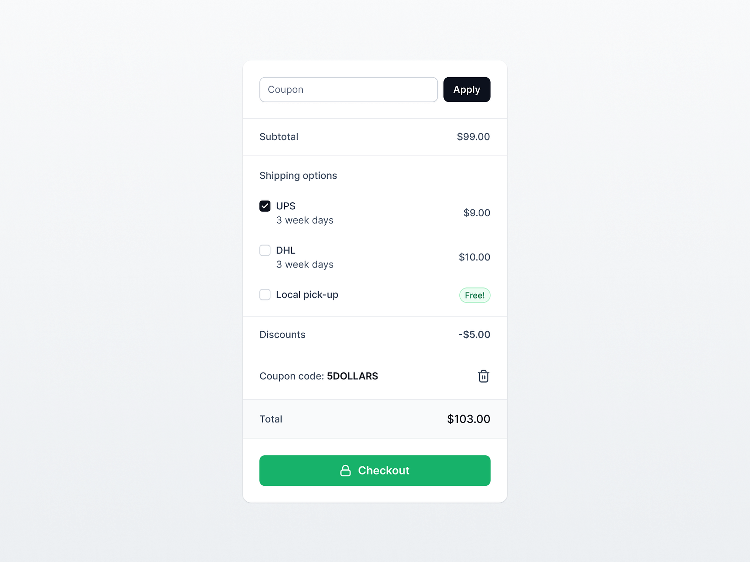 eCommerce - Checkout components by Felipe Dos Reis Fernandes on Dribbble