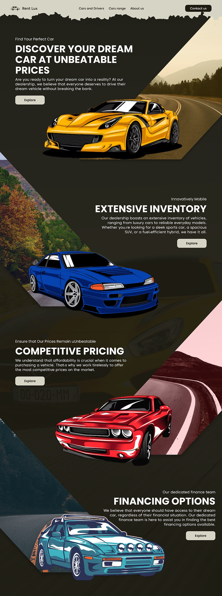 Car Buy & Sell Website UI | Website Design | Creative Web Design by ...
