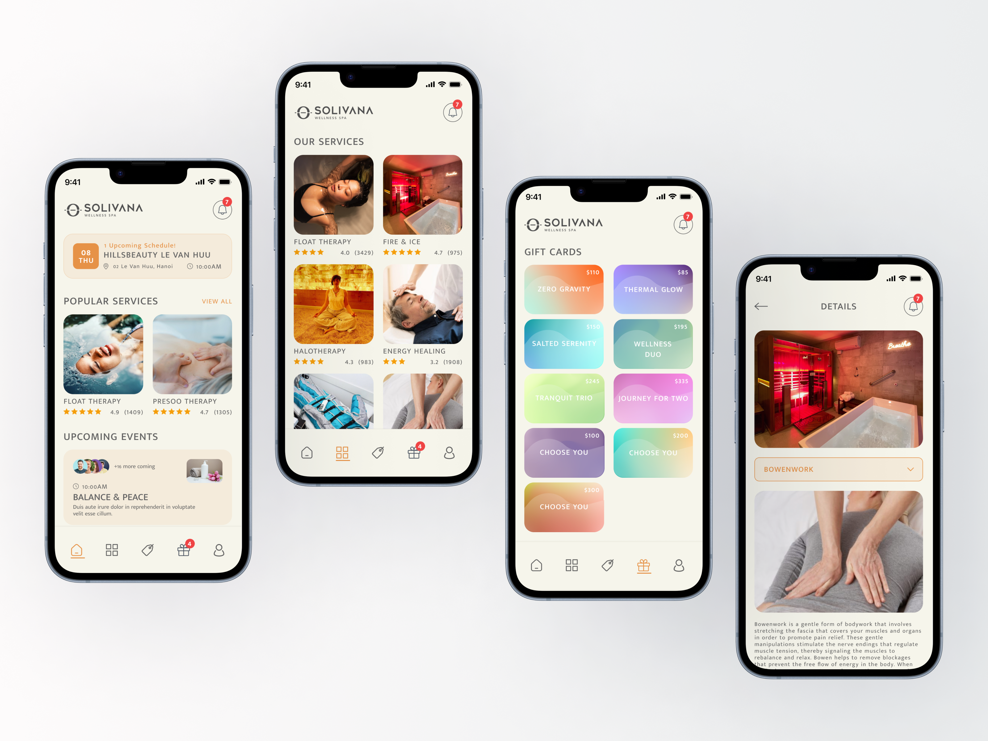 Spa App Design designs, themes, templates and downloadable graphic ...
