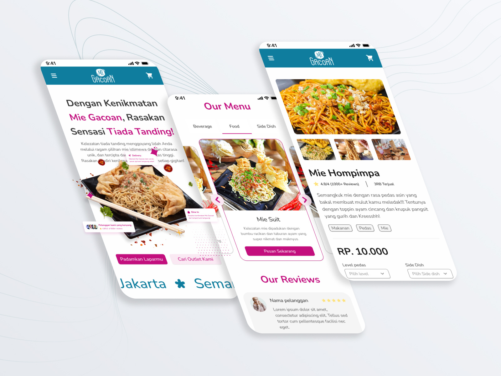 Mie Gacoan - Mobile Web Design by Izhar Prazedya on Dribbble