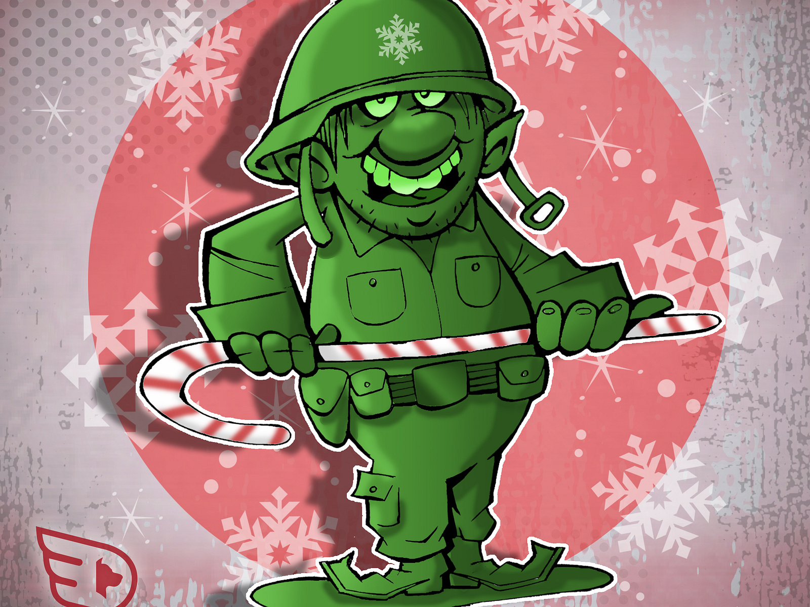 #Tw-elvesdaysofChristmas 7 Combat elf by Chip David on Dribbble