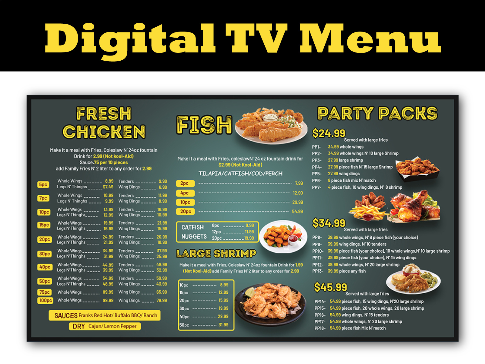 Digital Menu Board | TV Menu by Graphic Advice on Dribbble