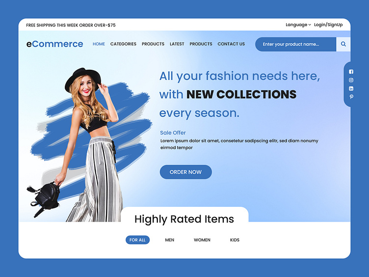 eCommerce Home Page Hero Section UI by WebDesk Solution on Dribbble