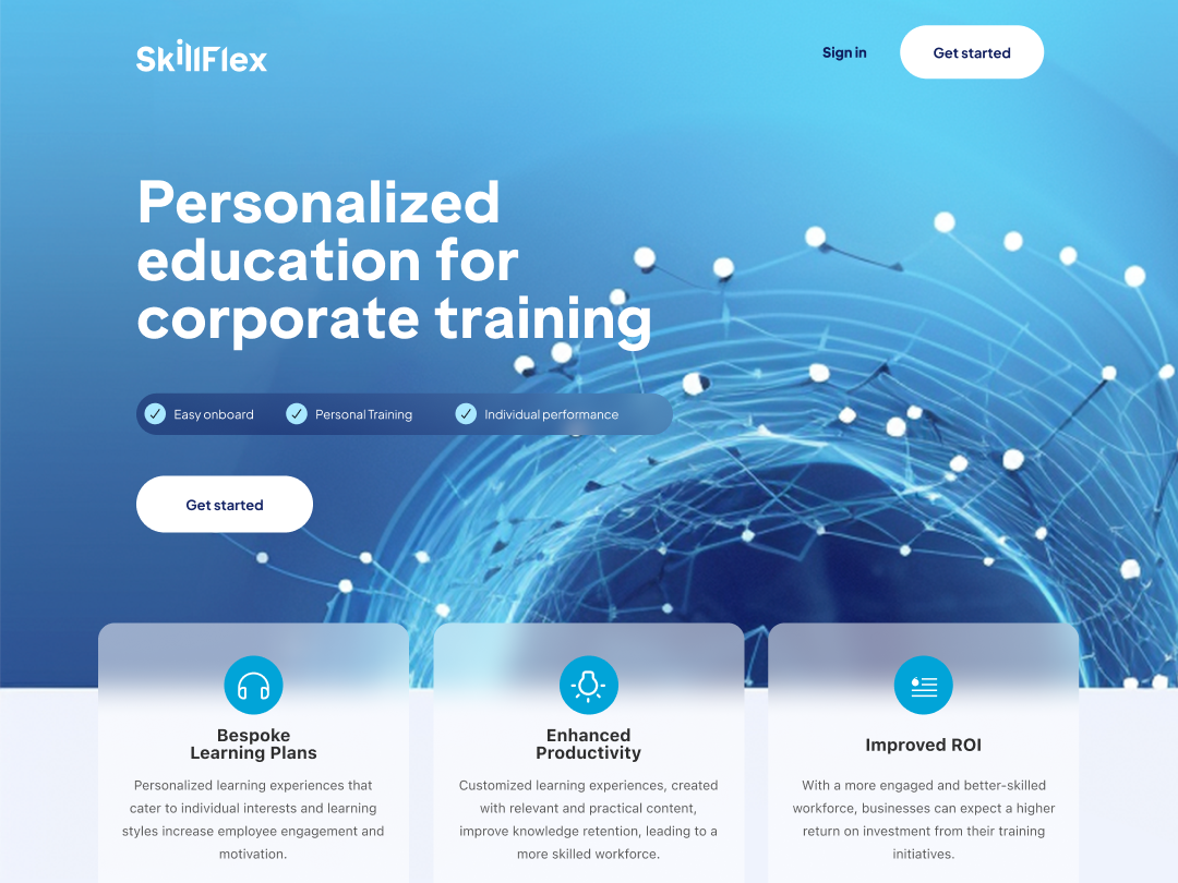 SkillFlex Landing Page Design by Aswin - Synchronize Design on Dribbble