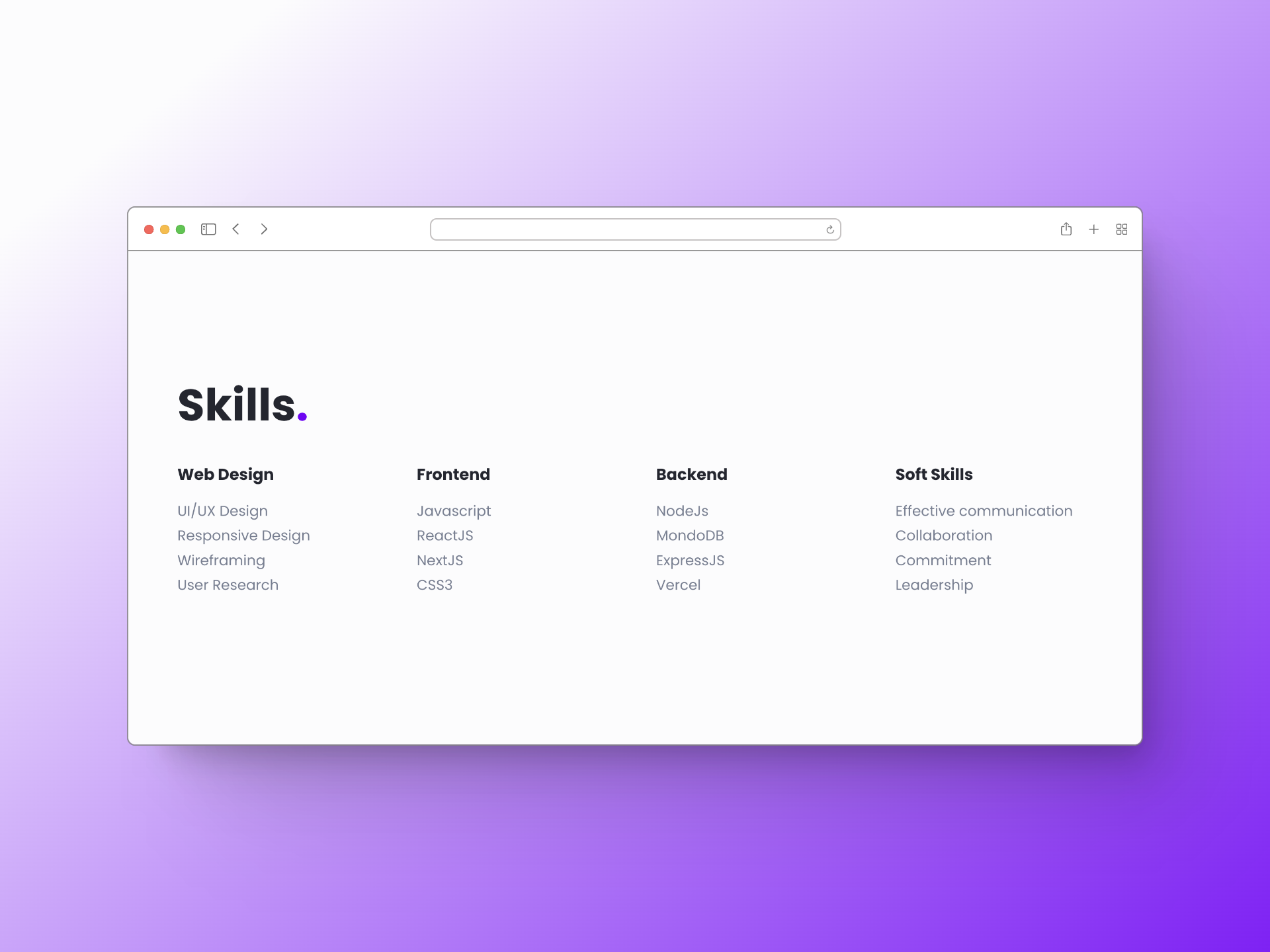 Purplefolio - Framer Portfolio Website For Web Developers by Luca Da ...