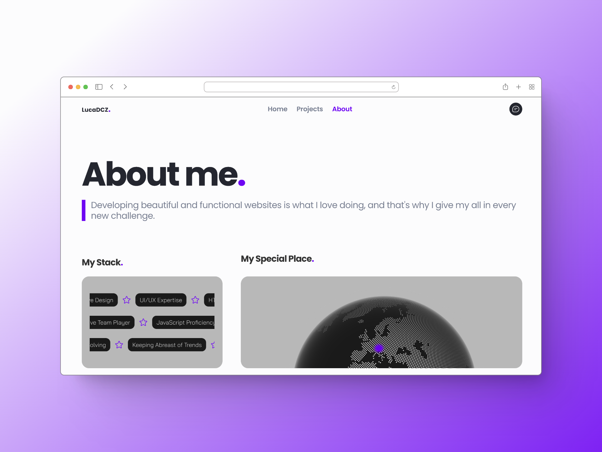 Purplefolio - Framer Portfolio Website For Web Developers by Luca Da ...