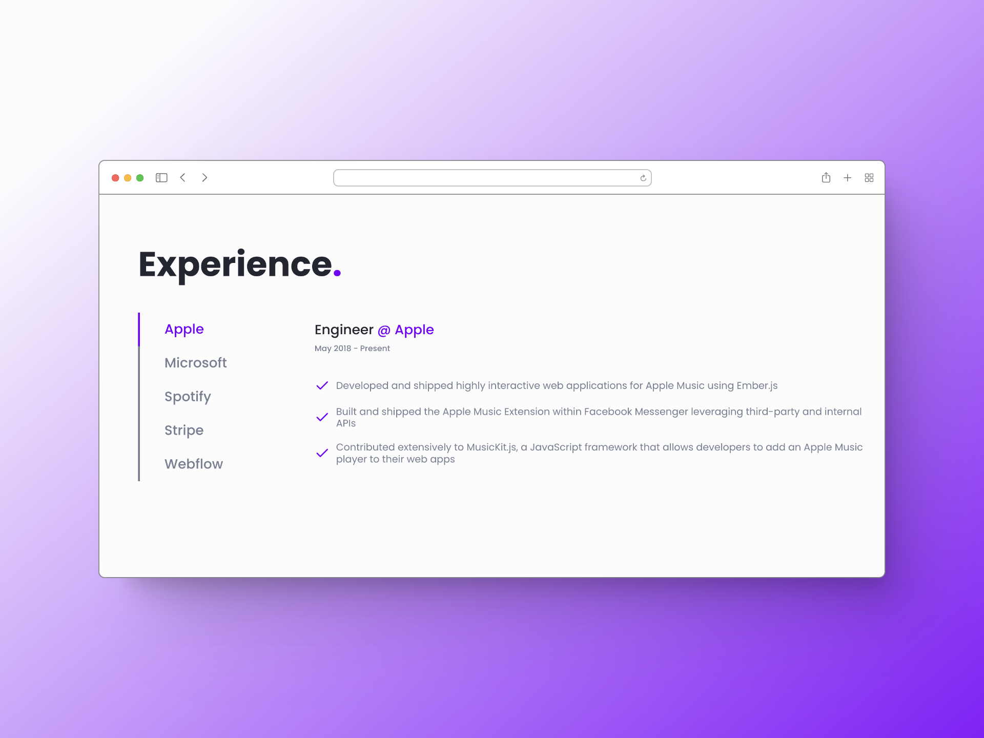 Purplefolio - Framer Portfolio Website For Web Developers by Luca Da ...