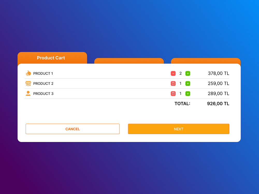 Cart UI designs, themes, templates and downloadable graphic elements on ...