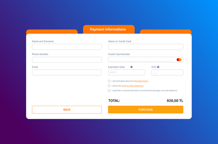 Payment UI Design #DailyUI Challenge 002 by Çelik Küçük on Dribbble
