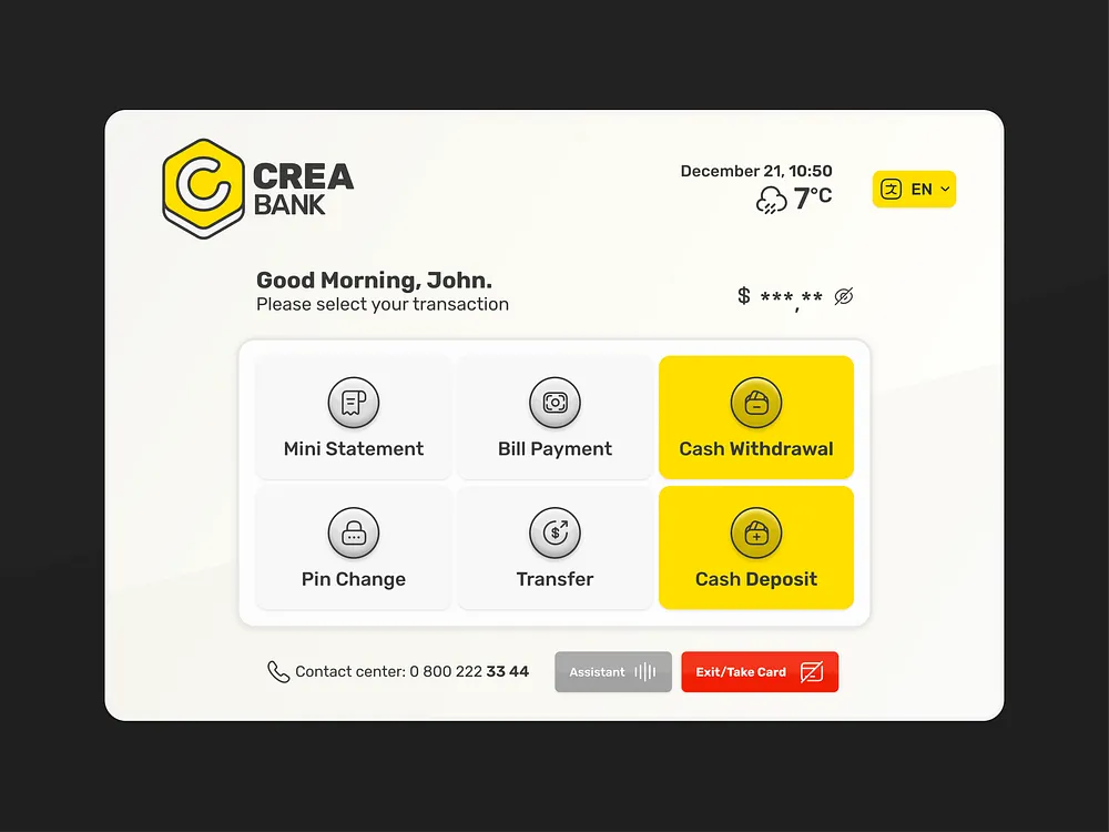 Browse thousands of Atm Interface images for design inspiration | Dribbble