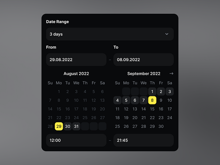 Betkin - Calendar UI Component by Sok Studio on Dribbble