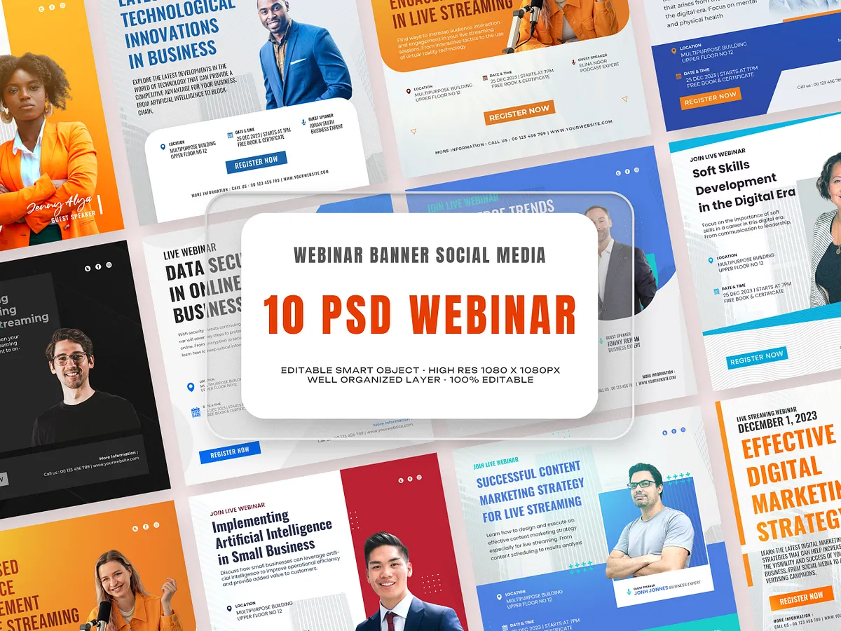Browse thousands of Webinar Banner images for design inspiration | Dribbble
