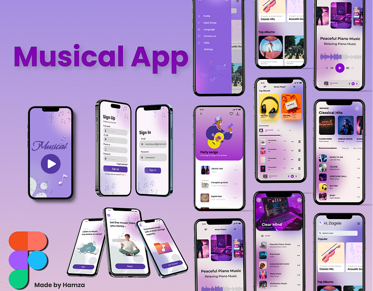 Musical App UI Design by Raja Muhammad Hamza on Dribbble