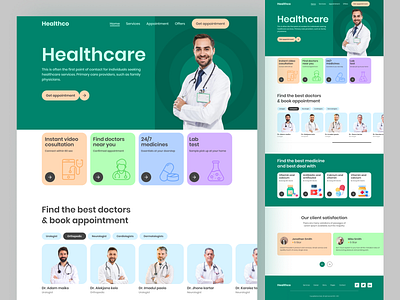 Healthcare management web UI design by Sazidur Rahman on Dribbble