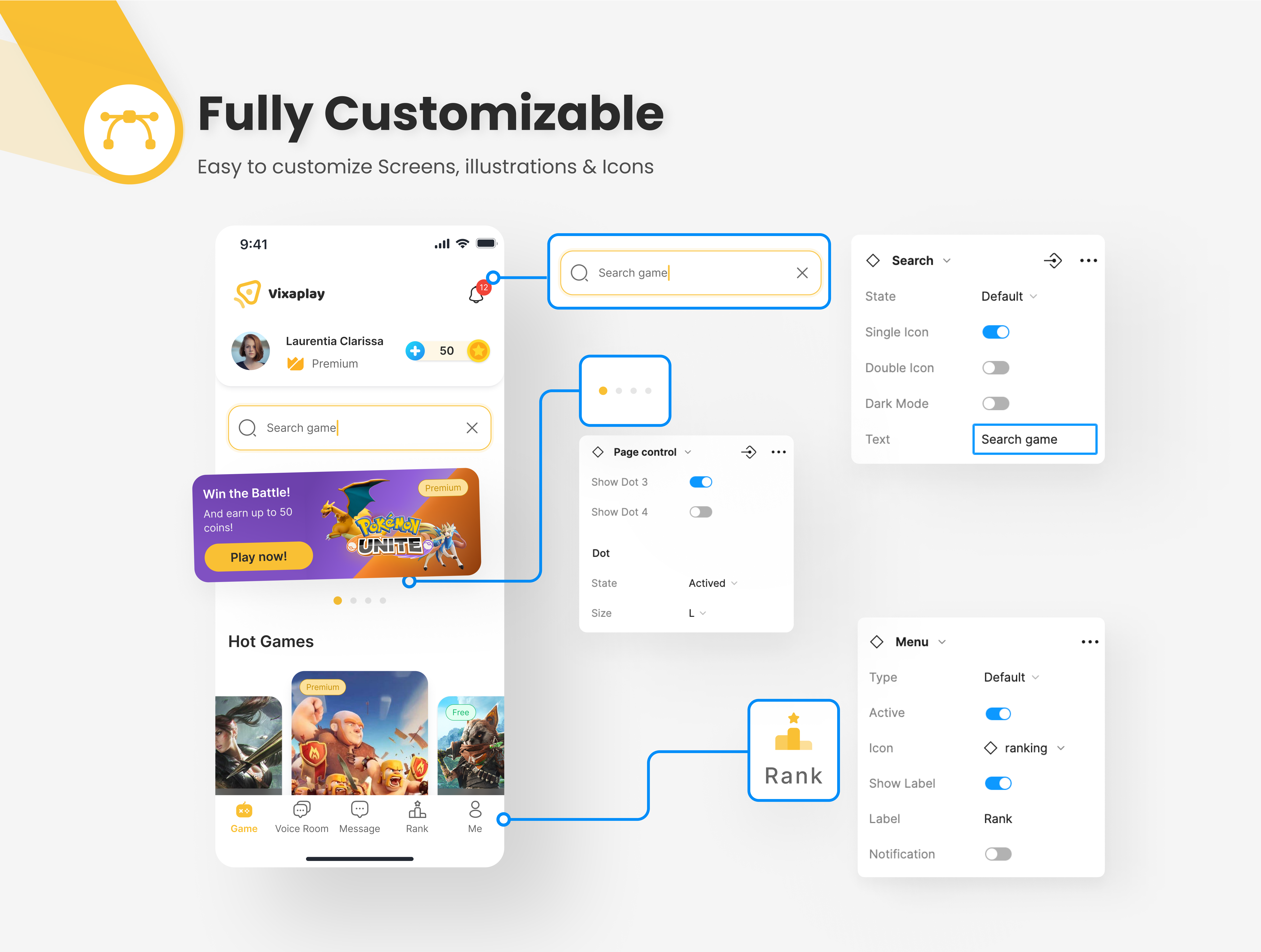 VIXA Play - Game Portal Mobile App UI Kit by Vixturistic Studio on Dribbble