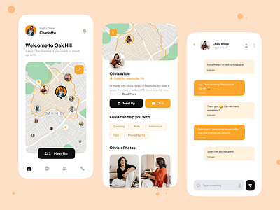 Nearby Meetup APP UI/UX Design by Sajjad Hossain on Dribbble