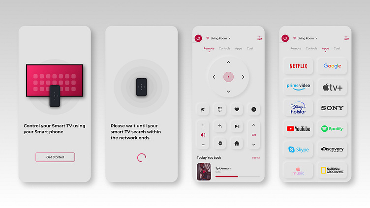 Smart TV Remote APP UI Design by Sajjad Hossain on Dribbble