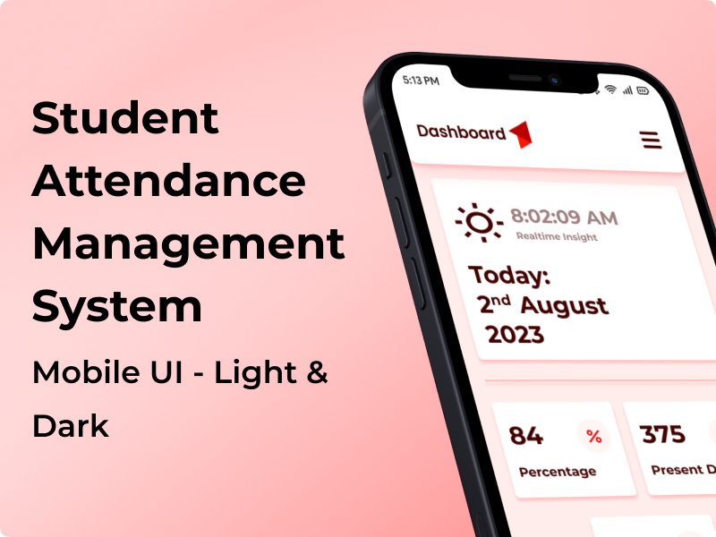 Student Attendance Management System Mobile UI - Light & Dark by ...