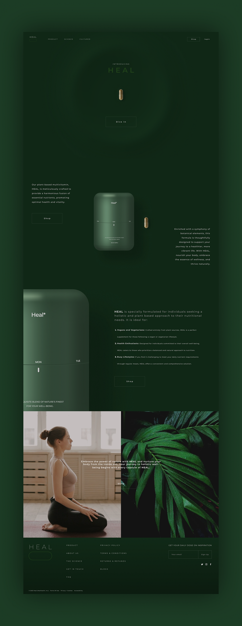 HEAL Multivitamin web design + Animation (Concept)_ Figma by Chahat Soni on Dribbble