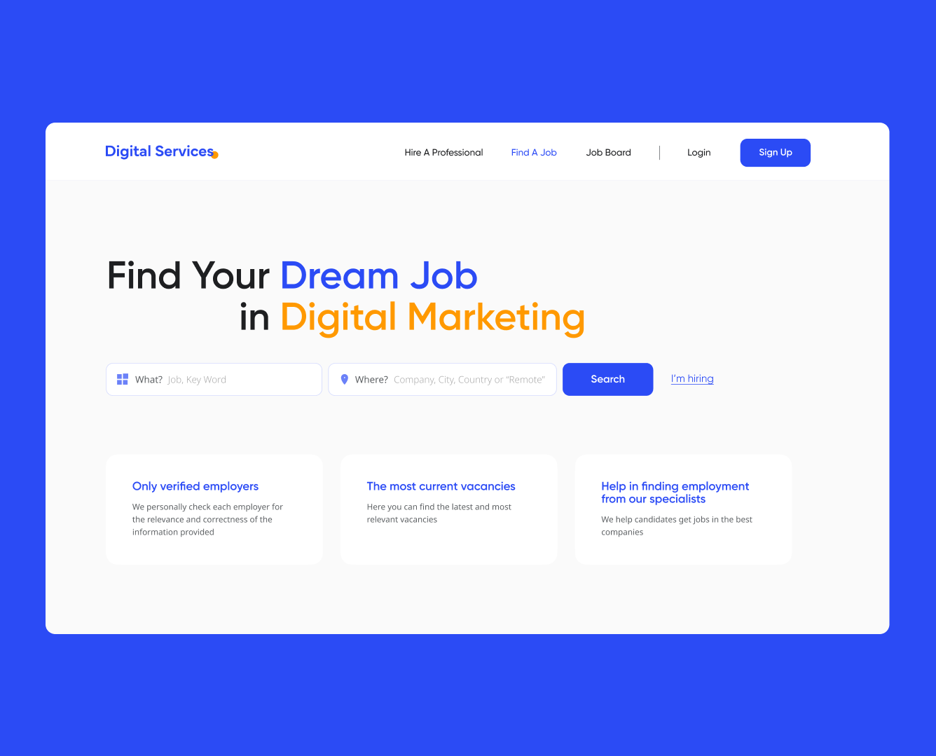 Employment Platform designs, themes, templates and downloadable graphic ...