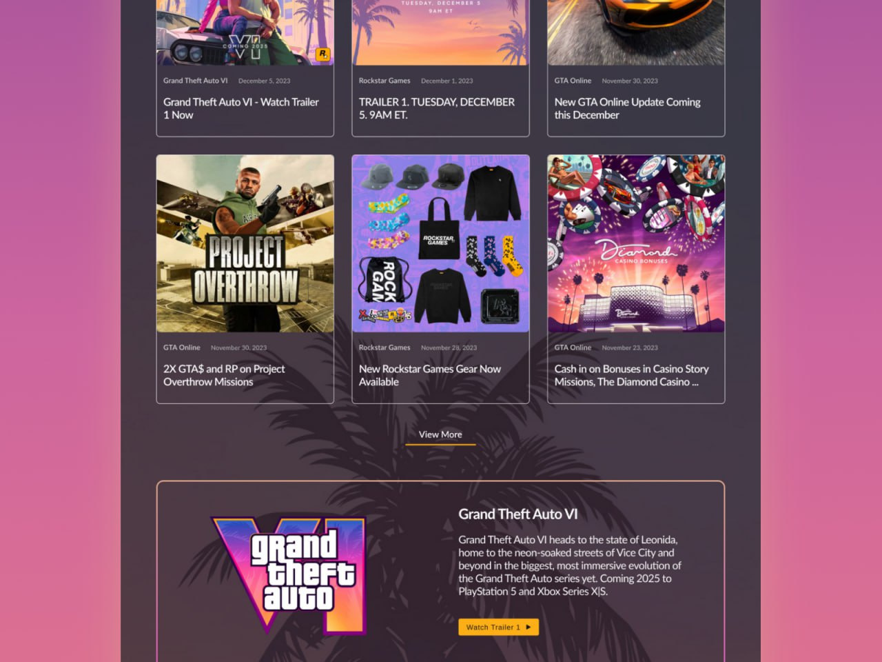 Rockstar Games website UI redesign! by Elahe Moniri on Dribbble