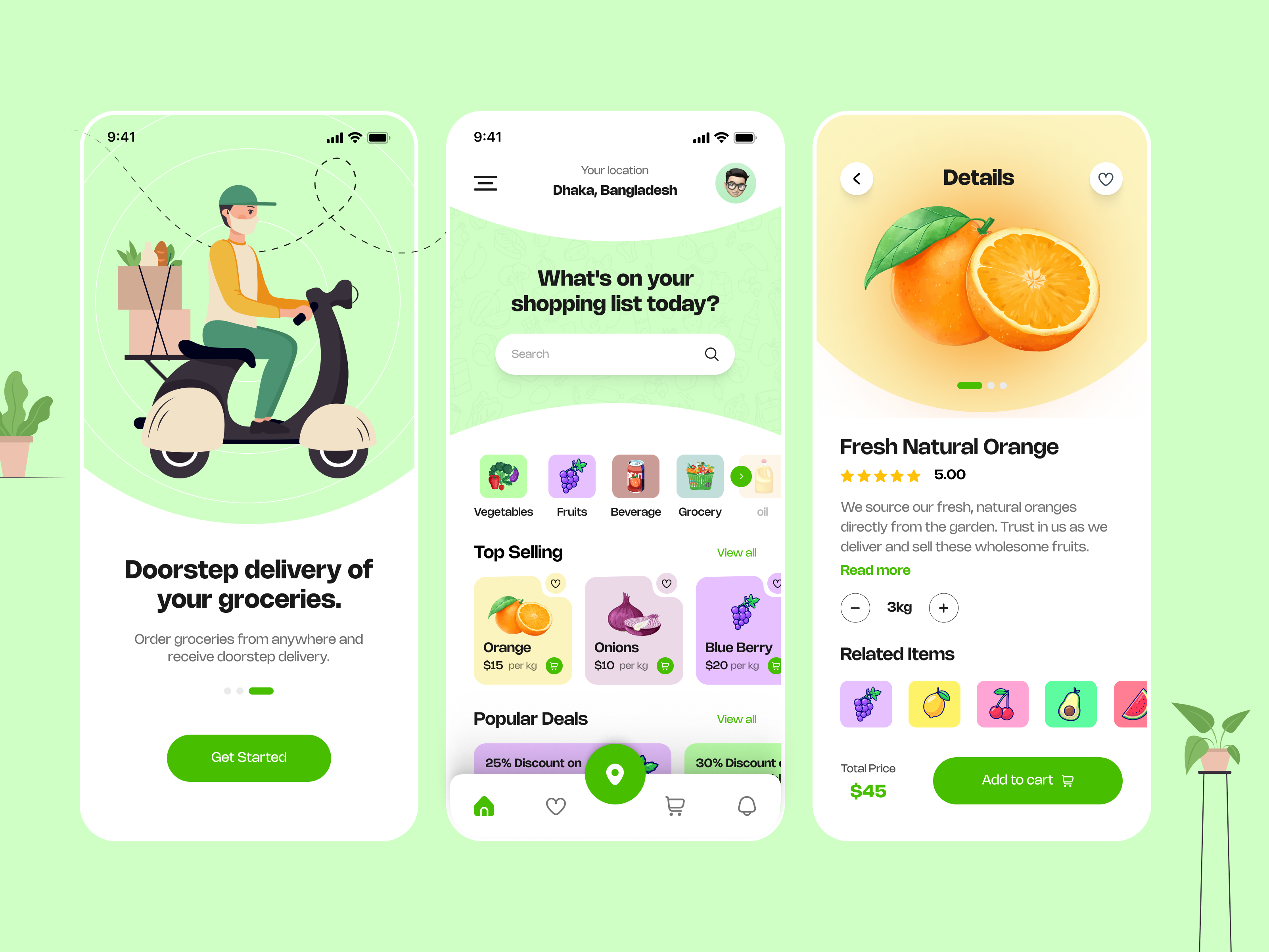 Grocery Delivery App Design by Md Rasel Al Mamun 🚀 for CreativeWork007 ...