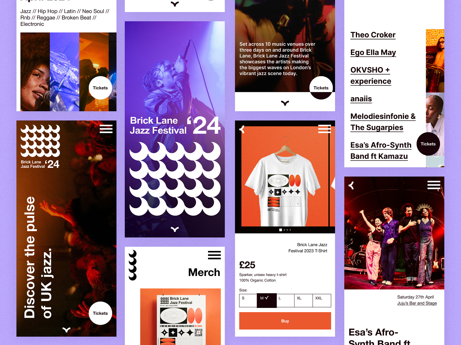 Music Festival Website: mobile version by Ronas IT | UI/UX Team on Dribbble