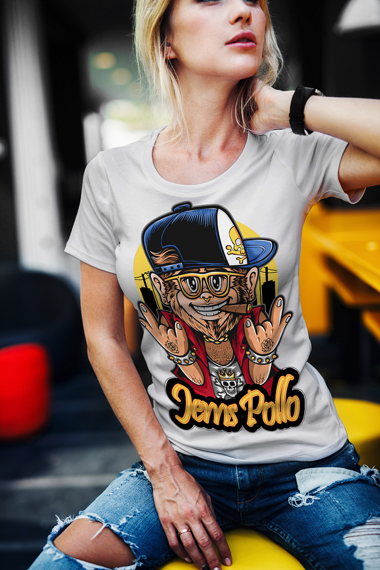 Mascot Logo T-Shirt Design by Qasim on Dribbble