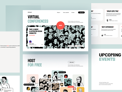 Virtual Conferences Landing Page by Rushit Dhameliya on Dribbble