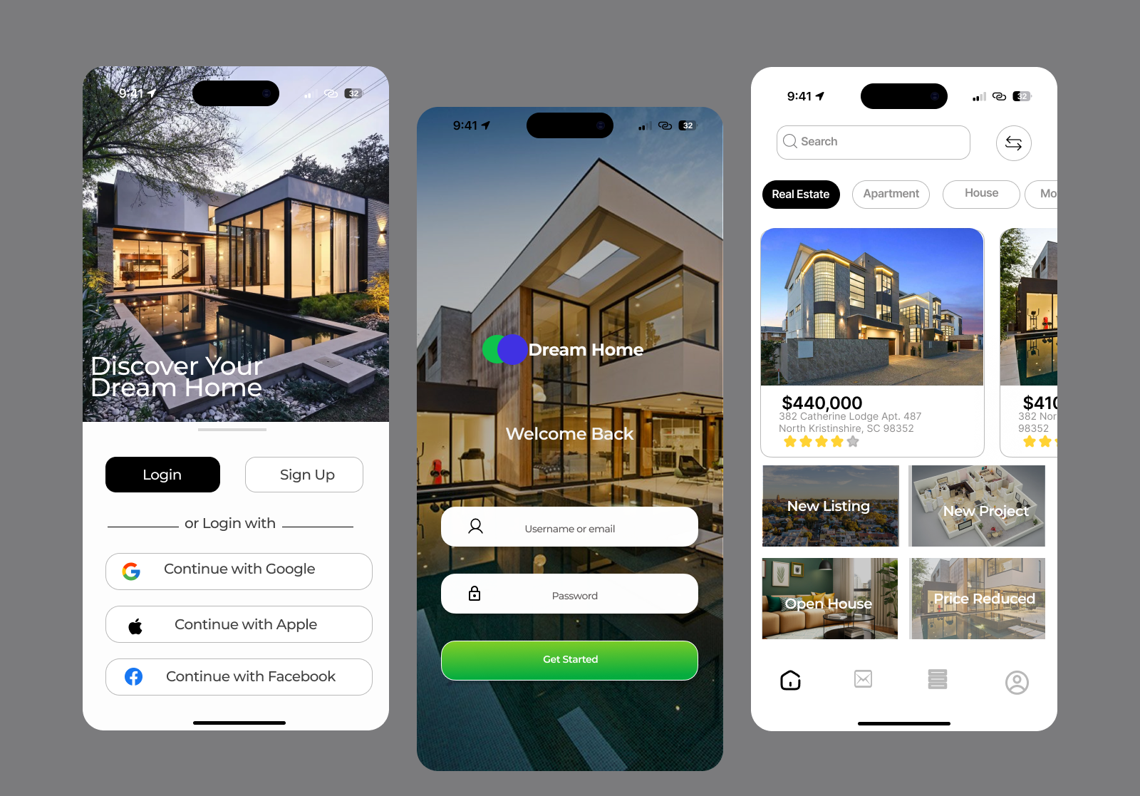 Real Estate Mobile App by Akinwumi Ayomiposi on Dribbble