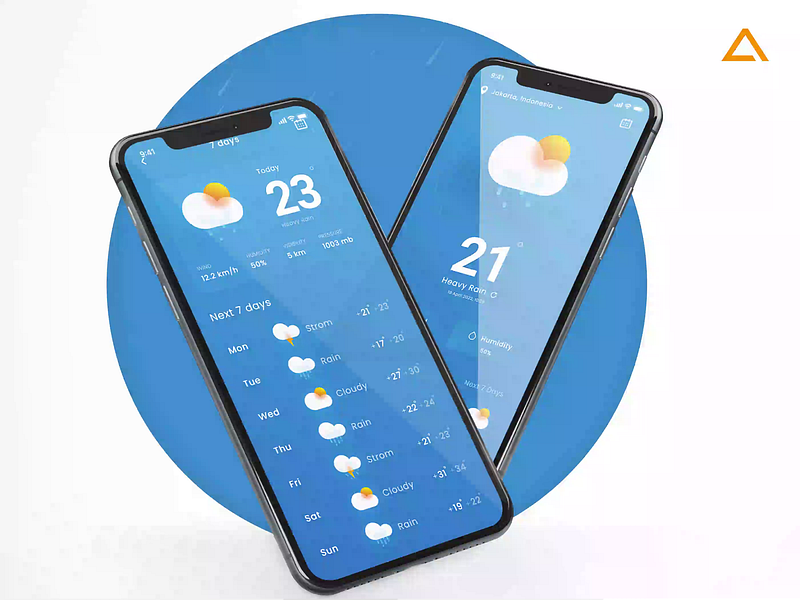 Weather App Development designs, themes, templates and downloadable ...