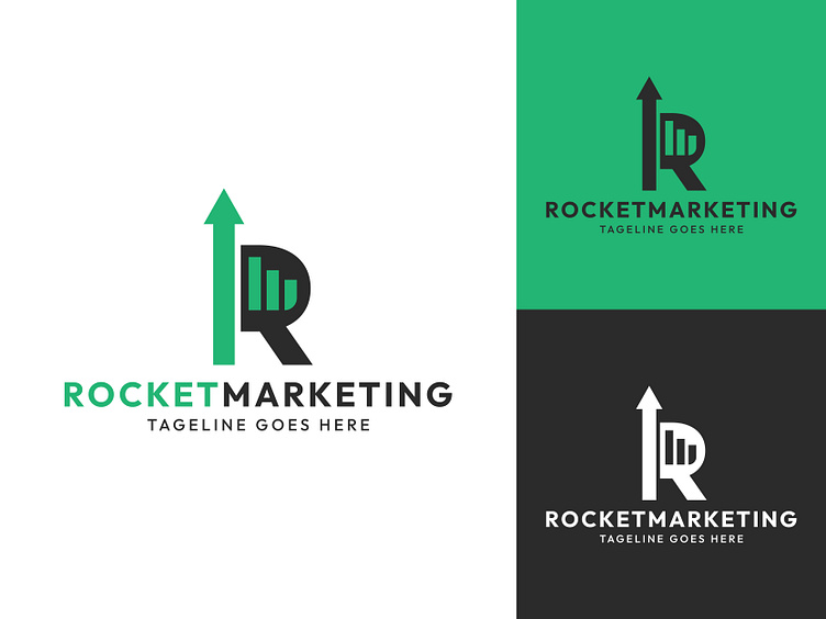 Rocket Marketing Logo Design by Rizwan Ahmed Mangi on Dribbble
