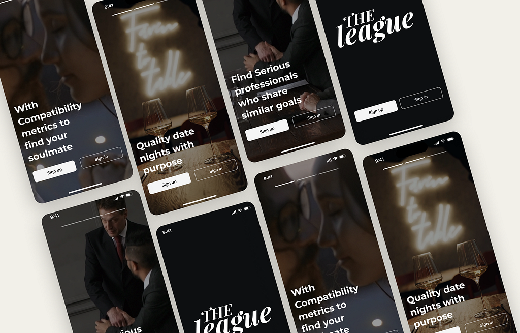 Get Started Screen Ideation (The League) by Jon Pdux on Dribbble