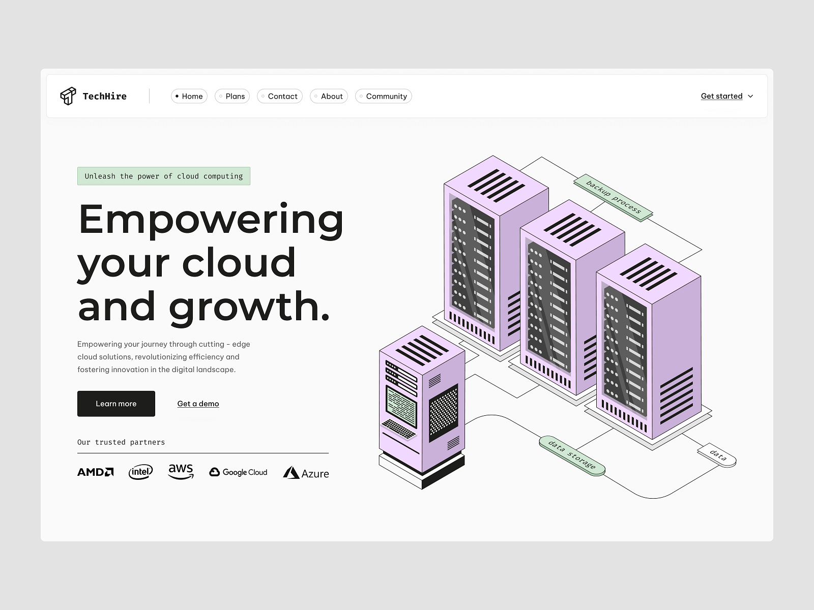 TechHire / Landing page by Vitaly Sokhovich-Kanarovskiy on Dribbble