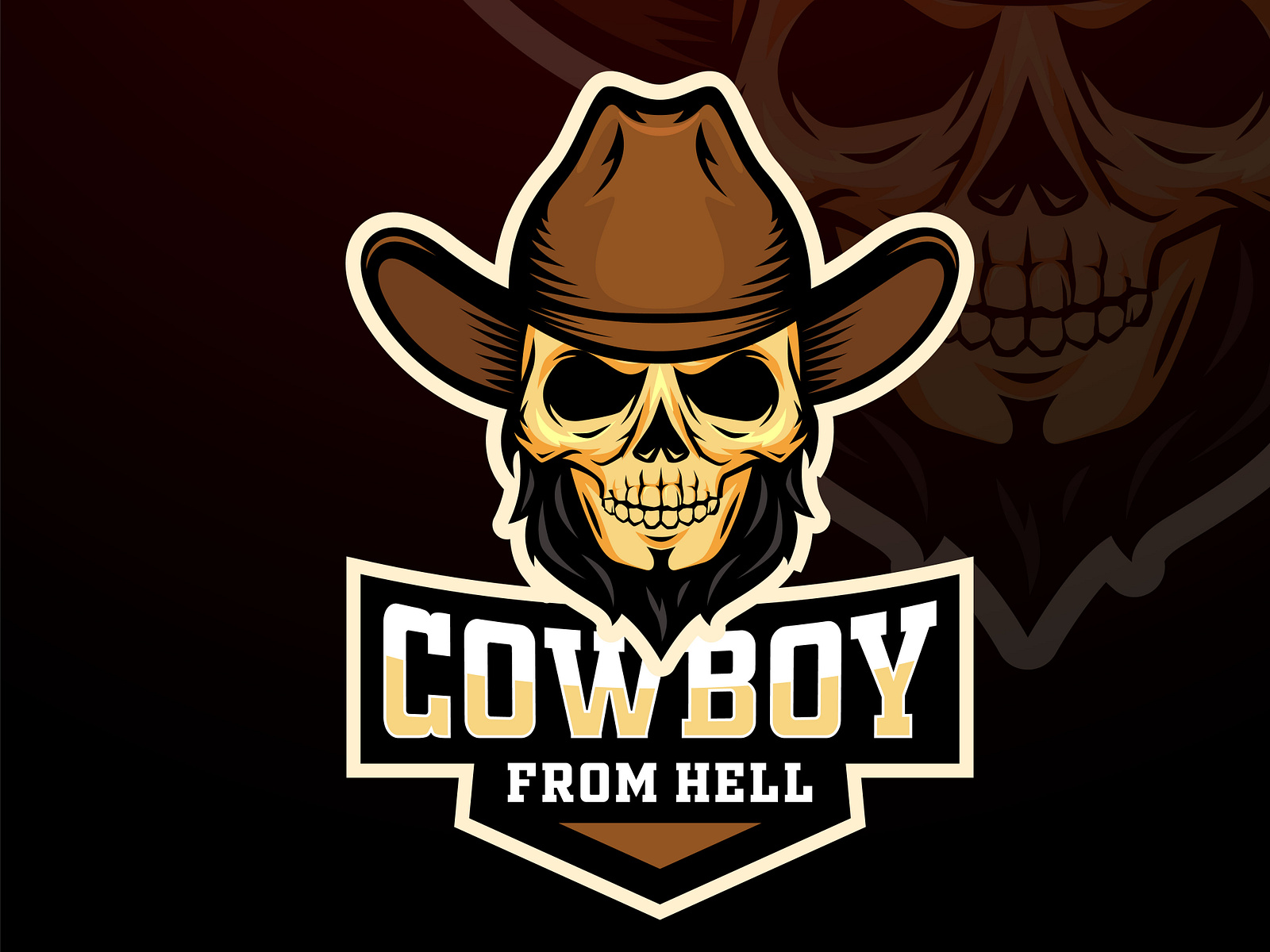 cowboy skull by Rozart on Dribbble