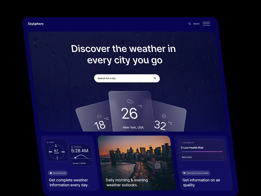 Weather Website designs, themes, templates and downloadable graphic ...