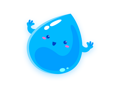 Mascot: Chibi Water Drop by Alien3287 on Dribbble