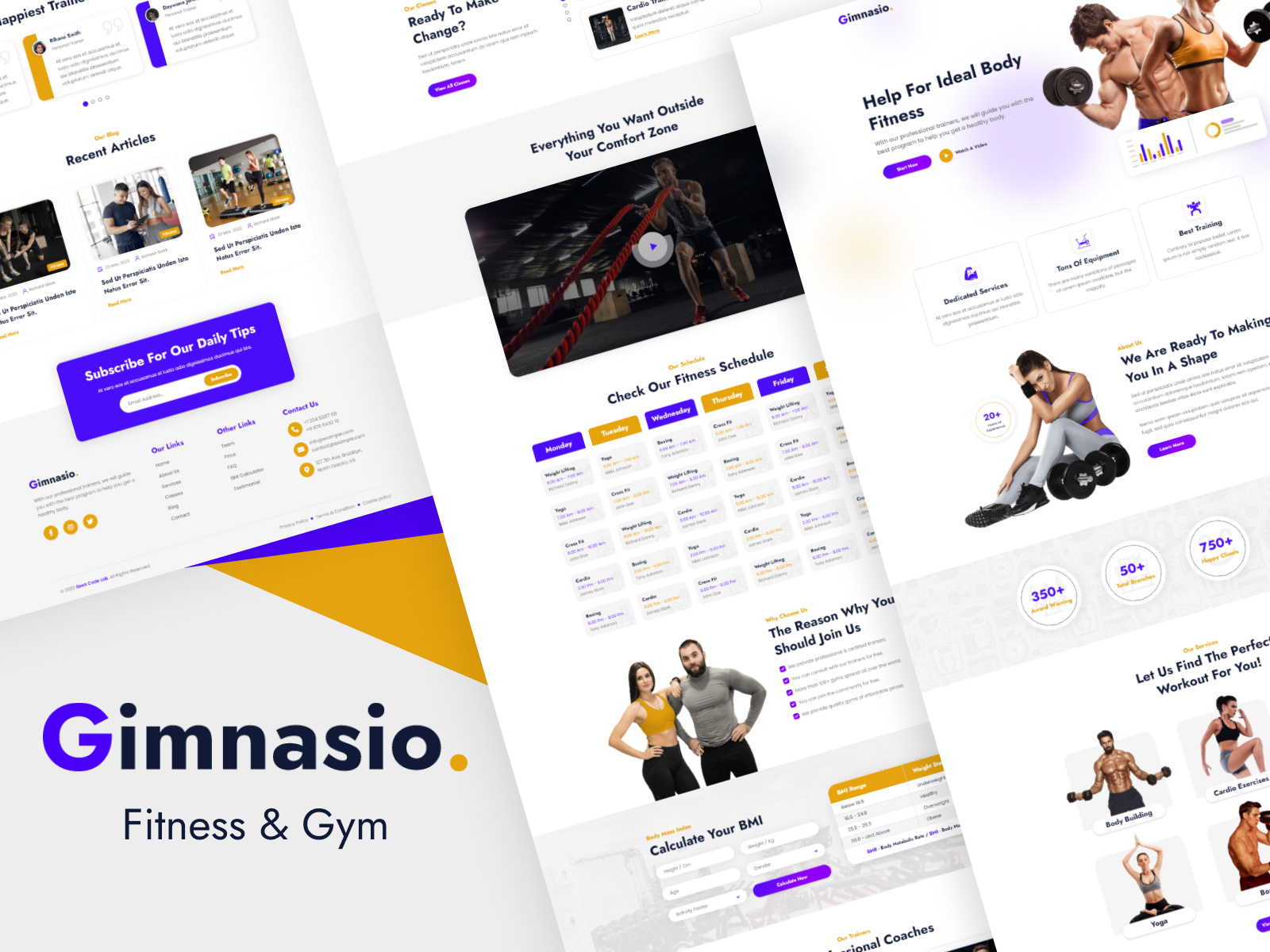 Gimnasio : Fitness & Gym Responsive HTML5 Template by Geek Code Lab on Dribbble