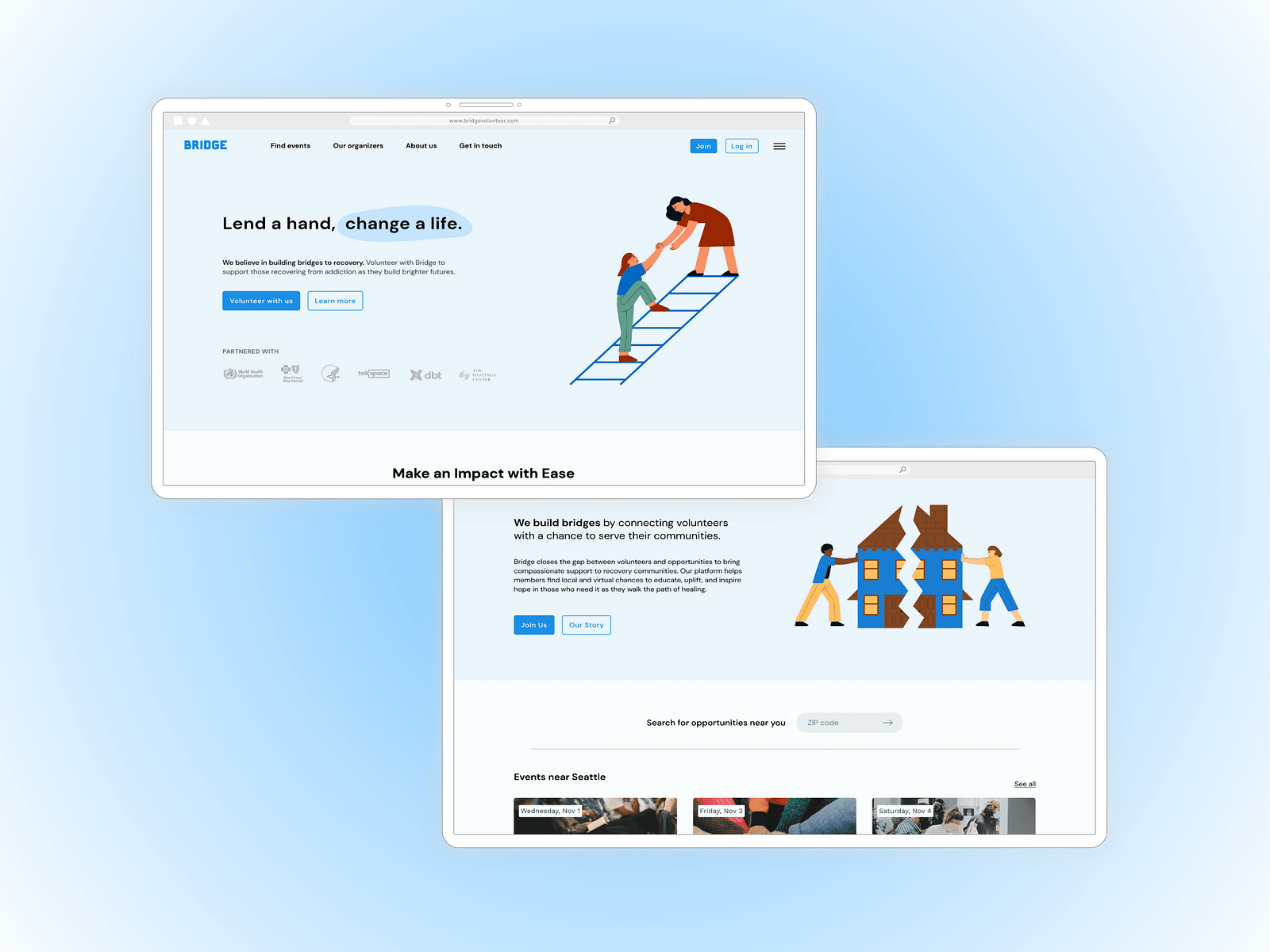Landing Page UI Design (Volunteer Site) by Annie Koop on Dribbble