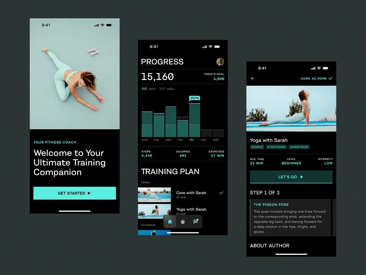 Gym App designs, themes, templates and downloadable graphic elements on ...