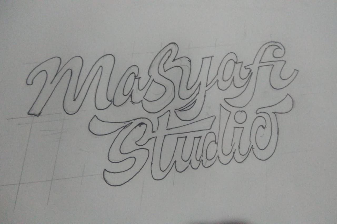 Lettering Logo for Masyafi Studio by Muslitype By Sesa Grafika on Dribbble