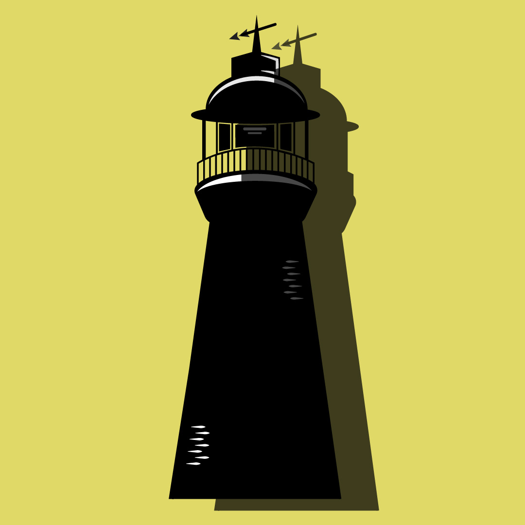 Lighthouse illustration, shadows by Kingdomdesign_studio on Dribbble