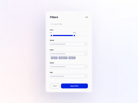 Browse thousands of Filter UI images for design inspiration | Dribbble
