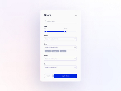 Filter UI Design by Gita Zahraei on Dribbble