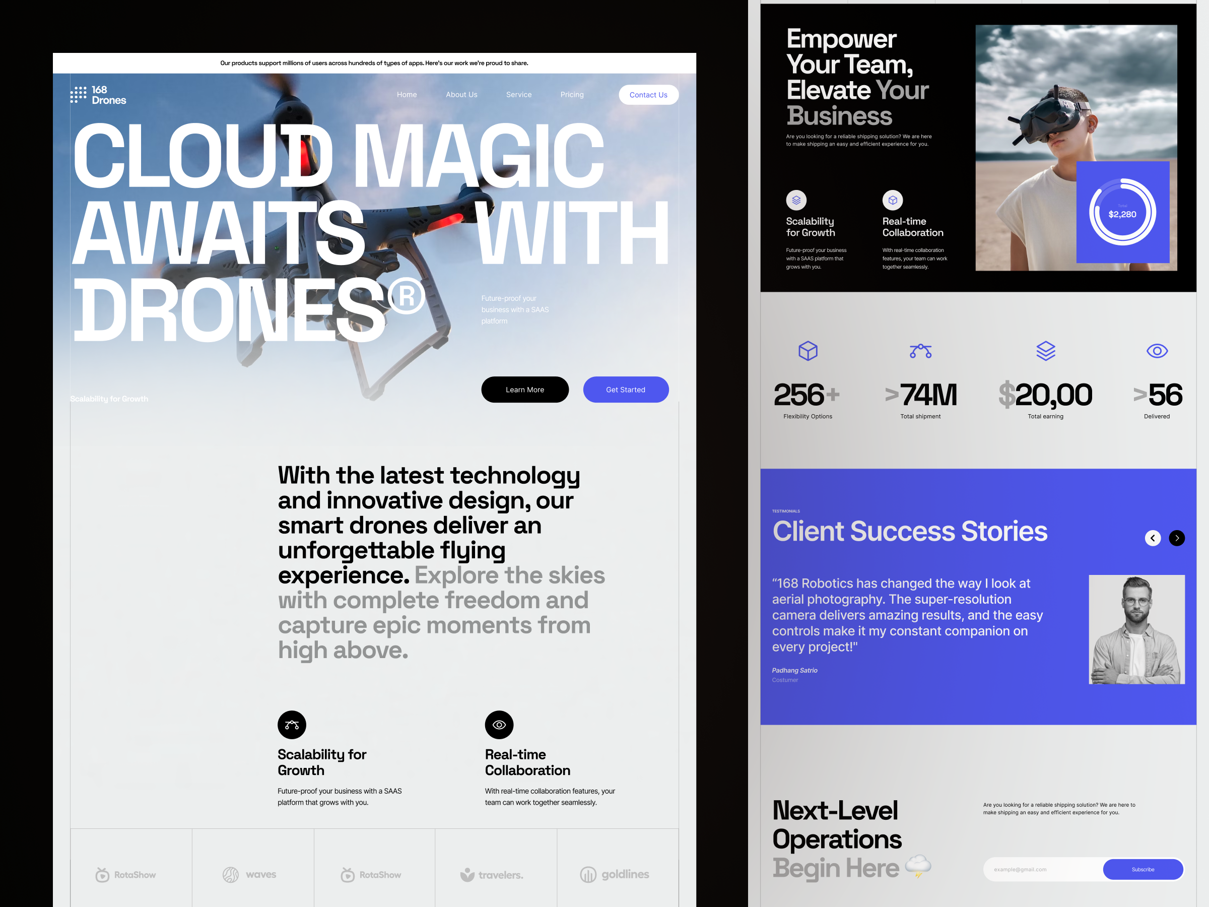 168 Drones - Product Landing Page by Sultan Adi for One Week Wonders on ...