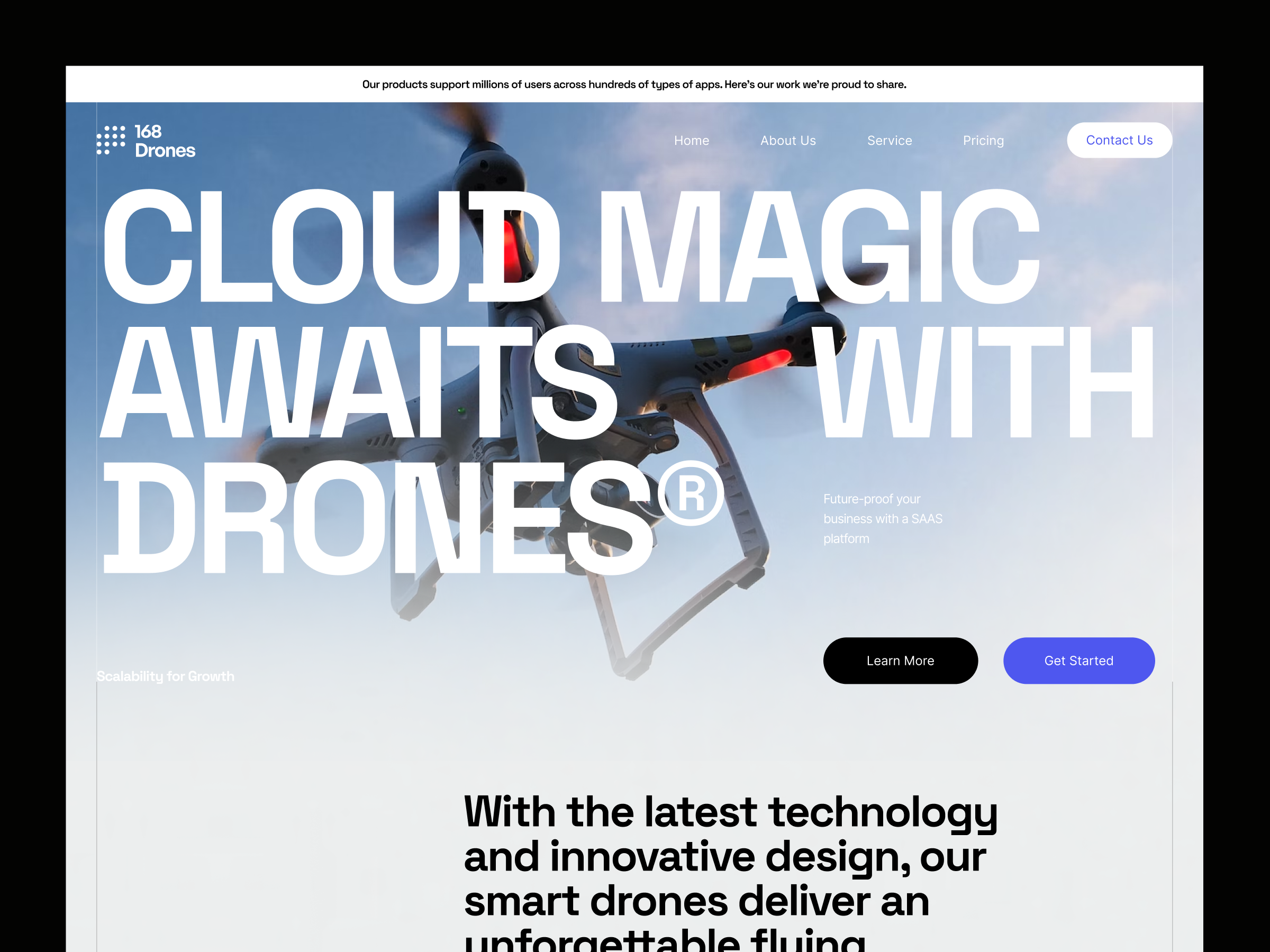 168 Drones - Product Landing Page by Sultan Adi for One Week Wonders on ...