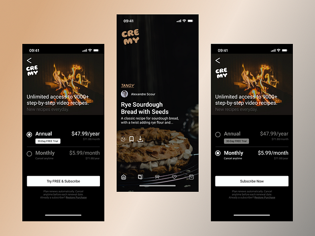 Subscription Screen designs, themes, templates and downloadable graphic ...