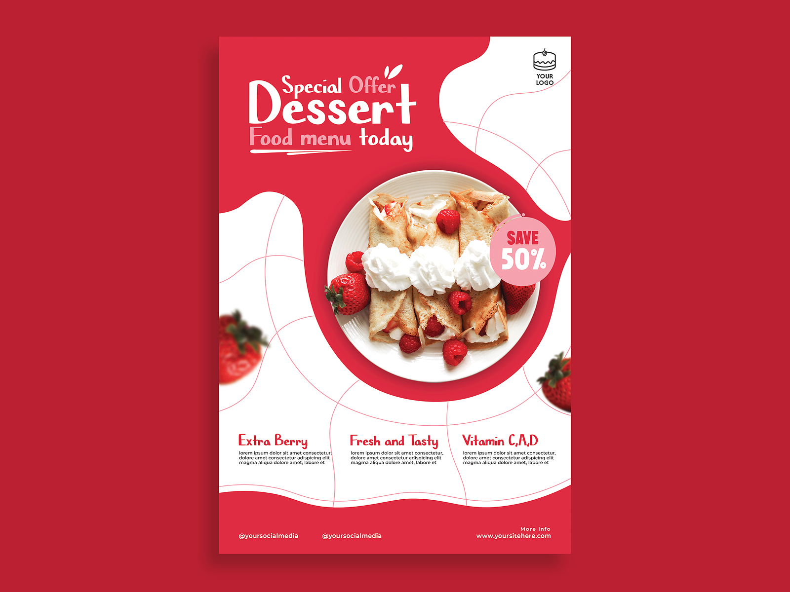 Dessert Food Menu For Poster by Satrio Wicaksono on Dribbble