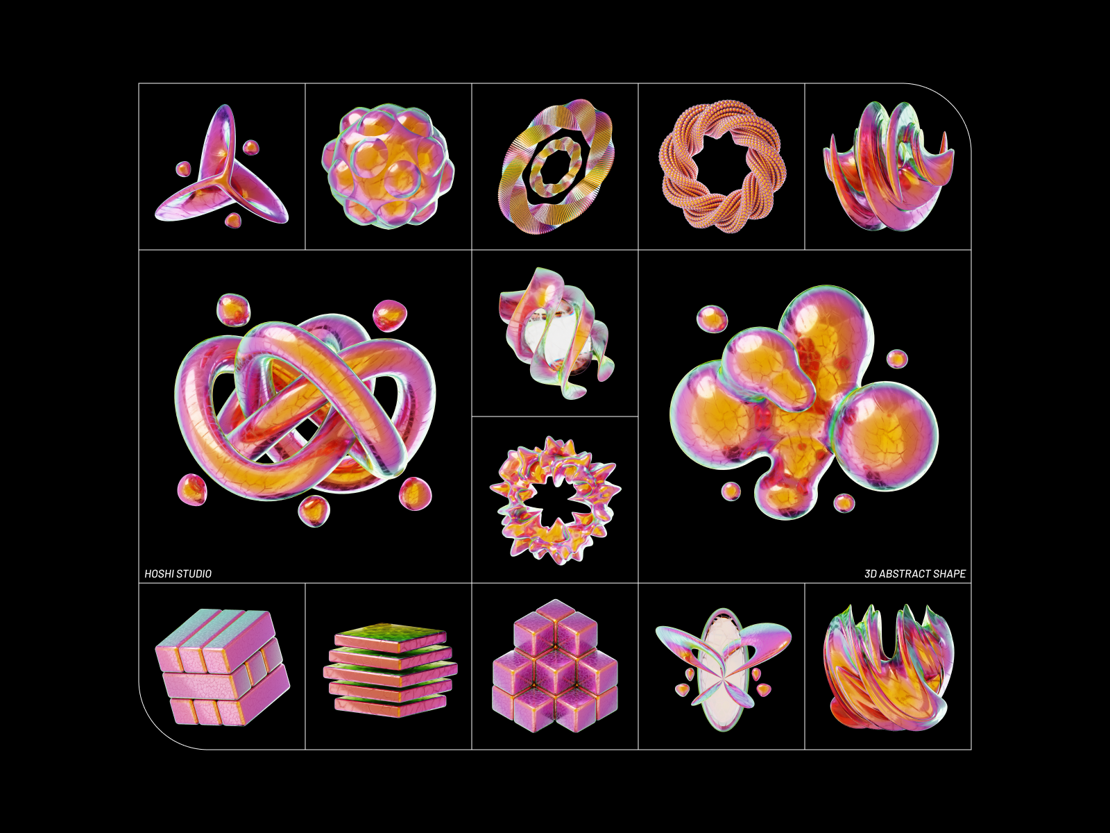 Abstract Geometry 3D Shape by Hoshi Studio on Dribbble