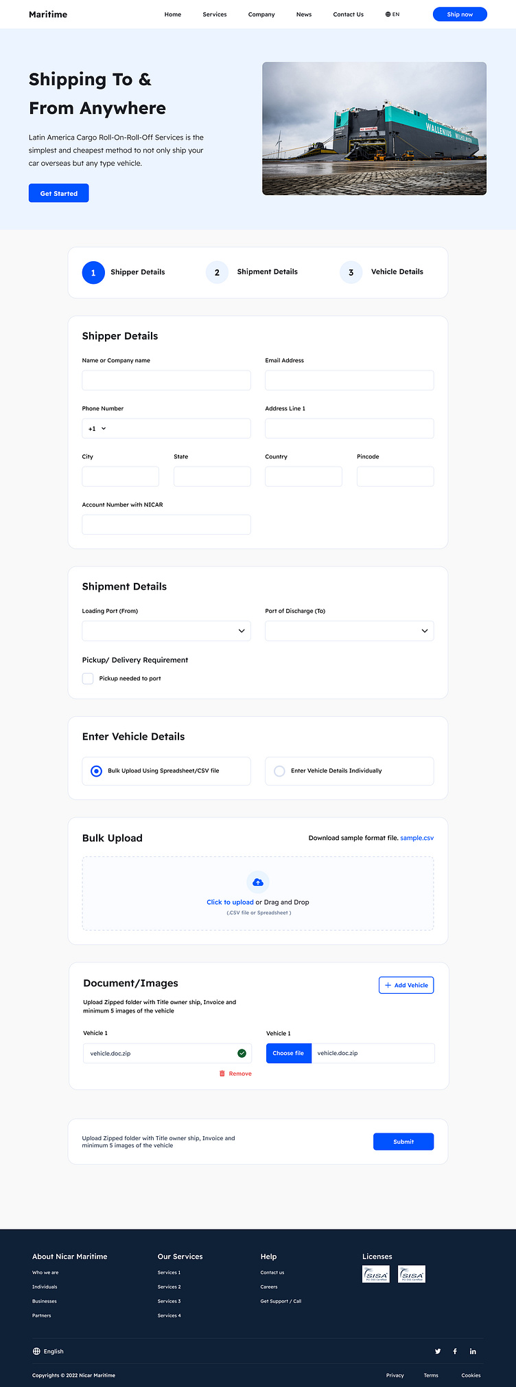 🚢 Navigate the Future: Unveiling Shipping website by Madheswaran on ...